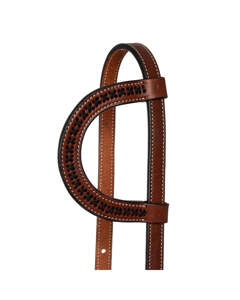 ONE EAR WESTERN BRIDLE WITH BRAIDED